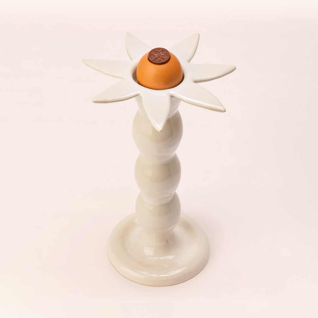 Flower candle holder egg cup x Inès Mélia - large model | À la Mère de ...